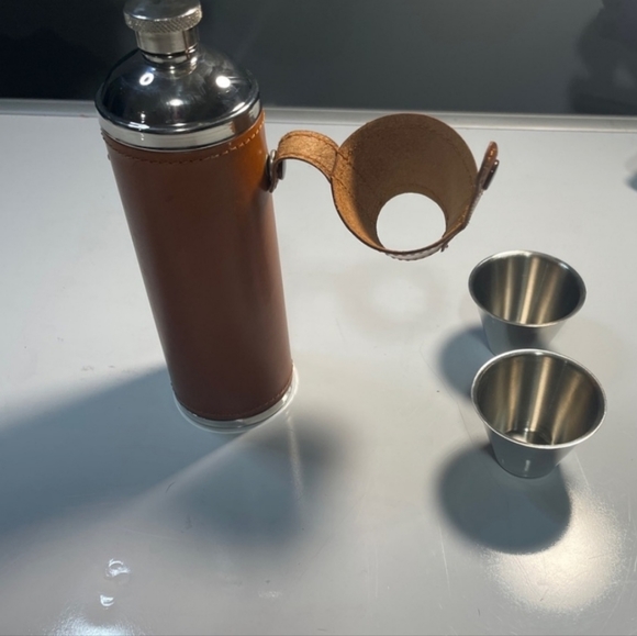 Sarge | Dining | Fireball Flask With Shot Glasses Oz Stainless Steel ...